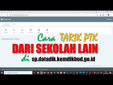 Cara tarik PTK dari sekolah lain melalui website sp.datadik.kemdikbud.go.id (Manajemen Dapodik)