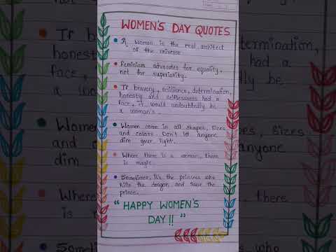 Women's Day Quotes in English | International Women's Day | Unique Slogans on Women's Day #trending