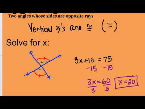 Coach Fred's Geo ~ Vertical Angle Theorem and Linear Pair Postulate