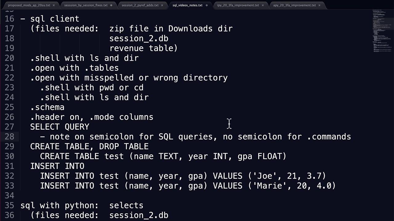 2.3:  Sqlite3 Client Program