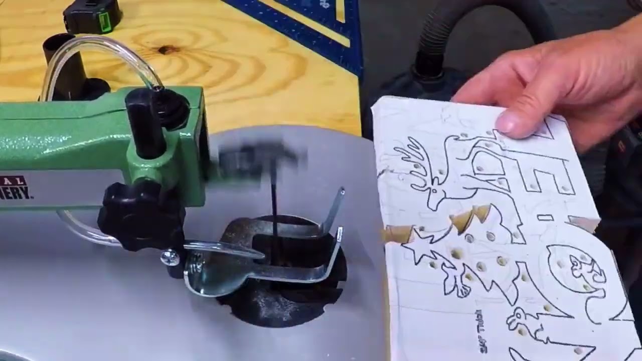 My First ever scroll saw project using Central Electric Scroll saw from Harbor Freight  1