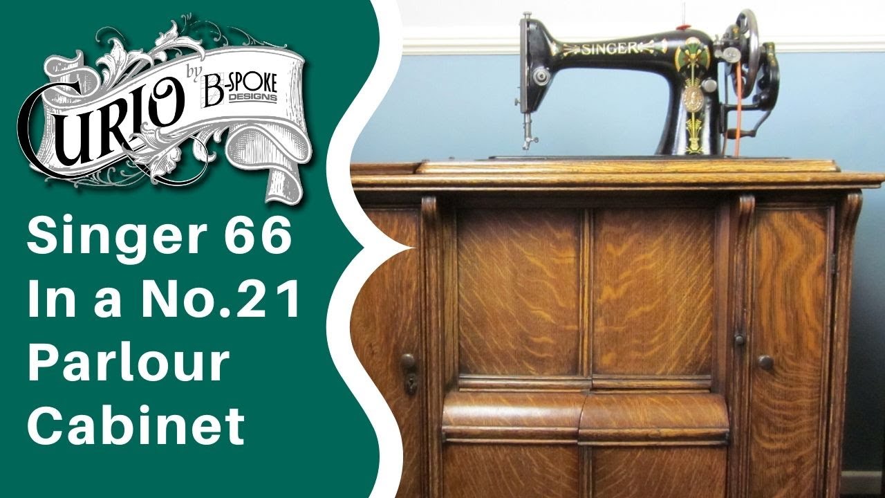 Singer 66 Lotus in a Model 21 Parlour Cabinet