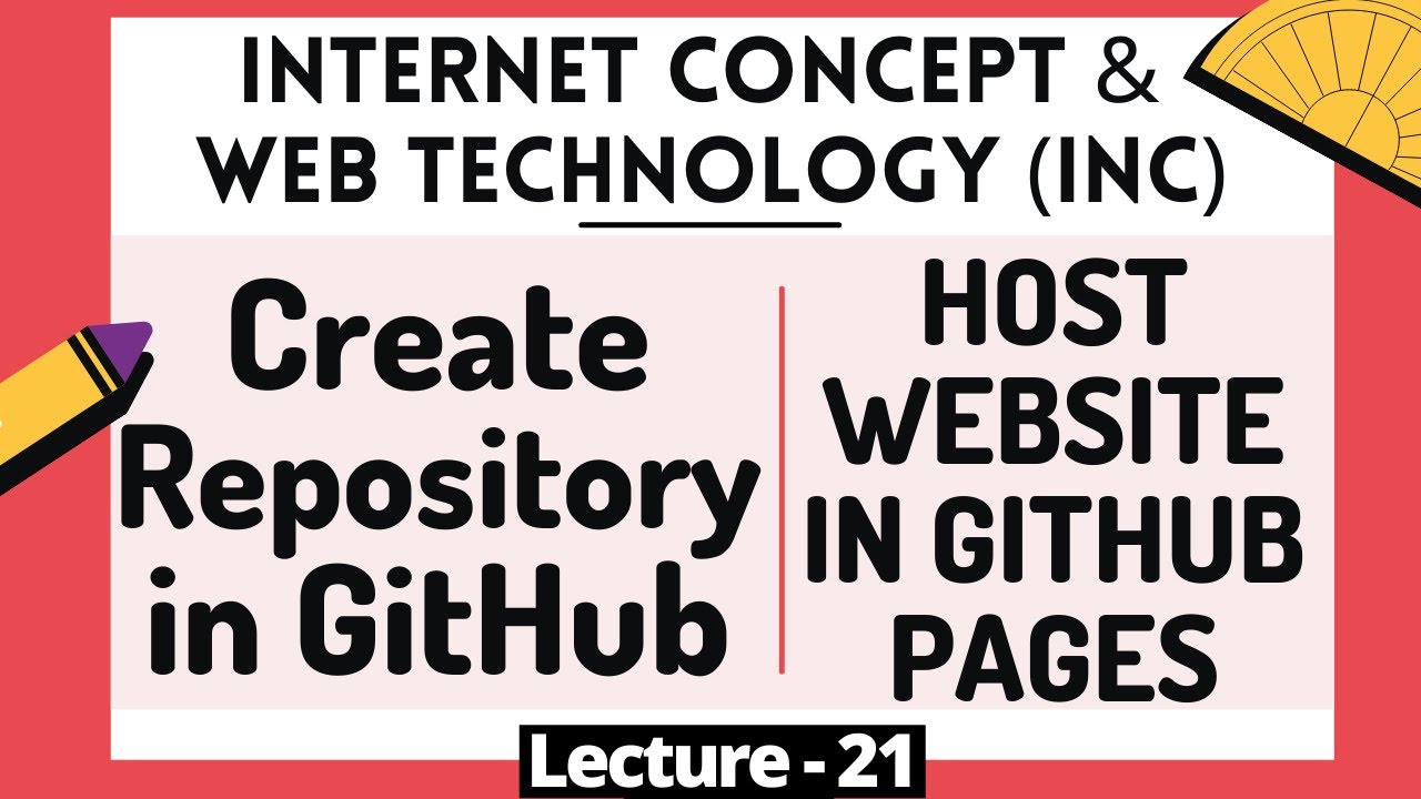 Online School-| Create Repository in GitHub | How to Host a Website on GitHub Pages | INC|Lecture 21