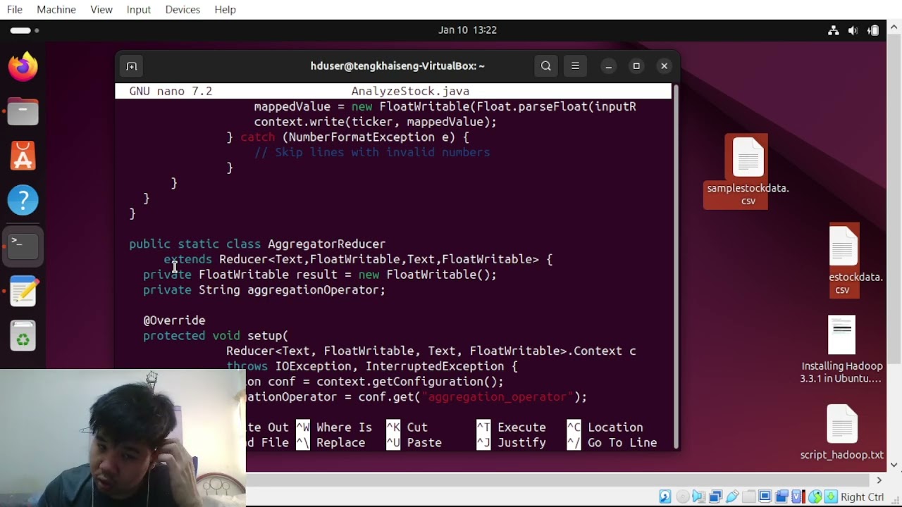 Hadoop MapReduce Program to analyze stock market data