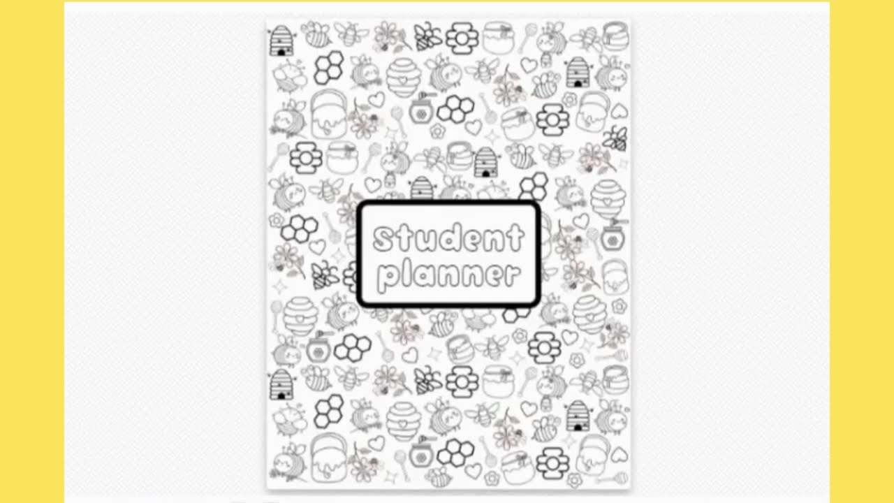 100 Page Bumblebee Themed Student Planner | Just Love Printables #student planner