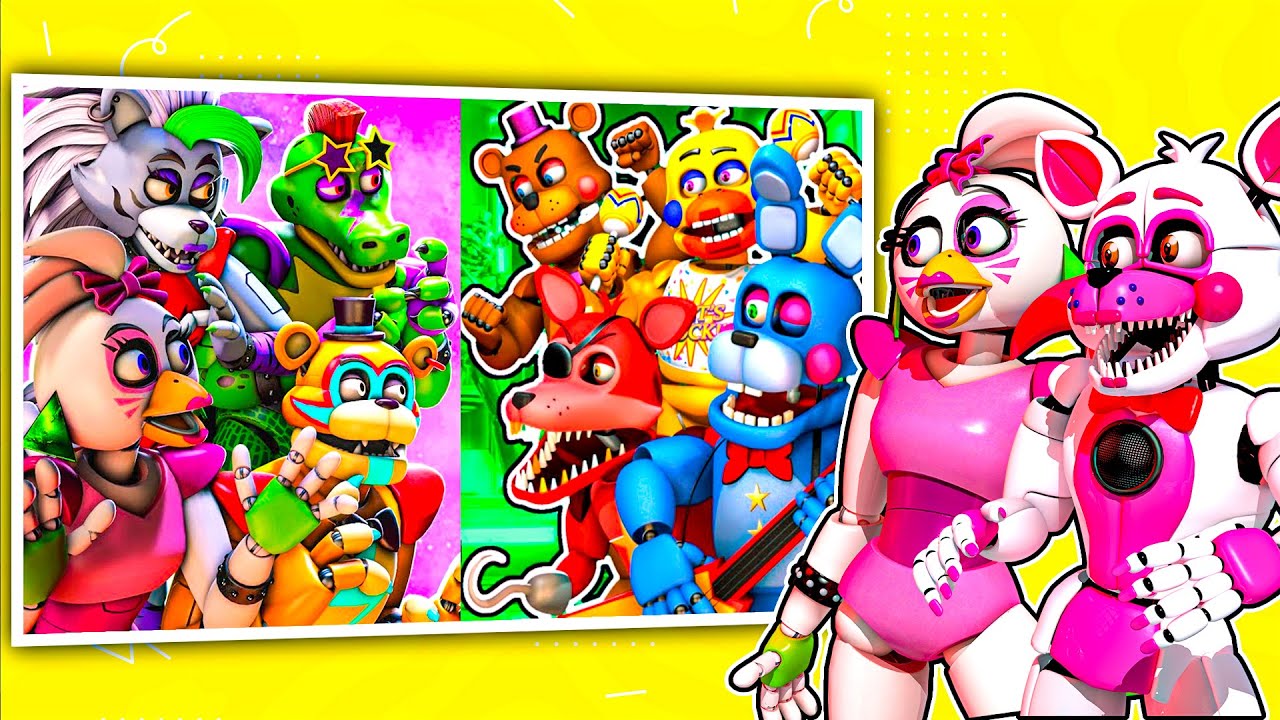 FNAF Security Breach VS Rockstar Characters REACT with Glamrock Chica and Funtime Foxy