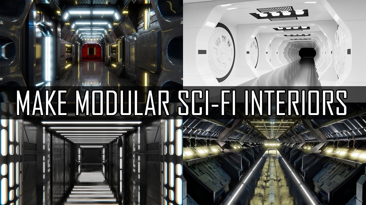 Make modular sci-fi interiors in Blender.