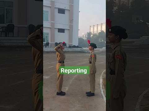 How to report your senior cadet 🇮🇳👍 #ncc #trending #viral #shortvideo #shorts