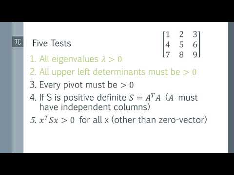 How to Prove that a Matrix is Positive Definite