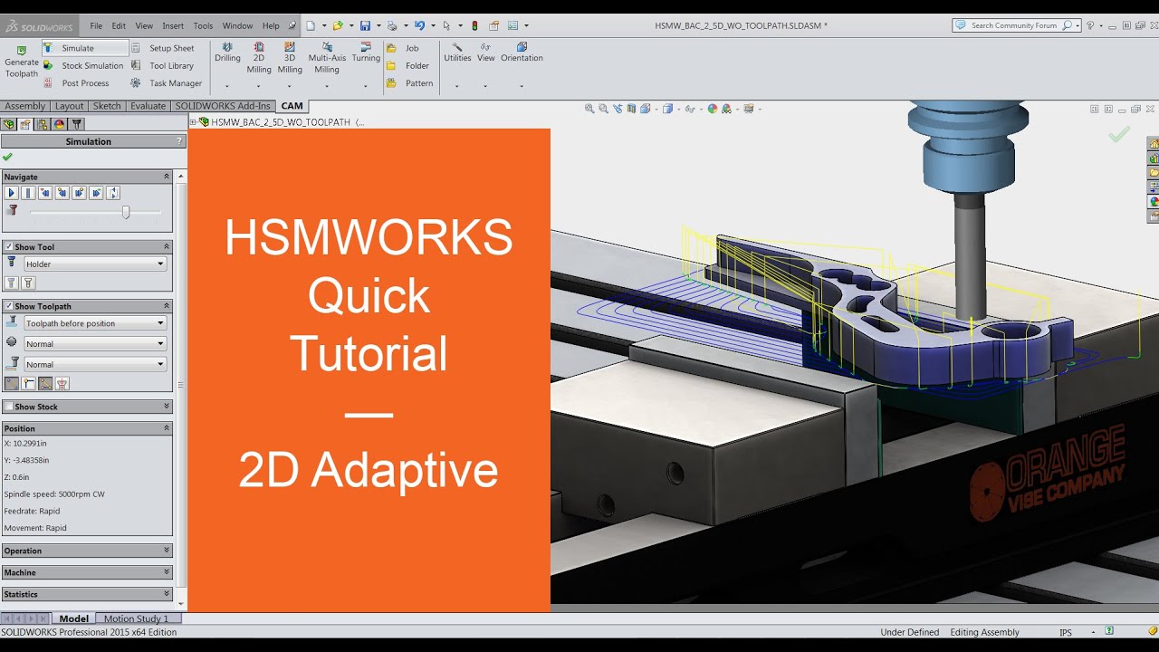 HSMWorks — Quick Tutorial on 2D Adaptive