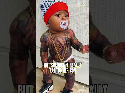 Baby with full body tattoos! 🤯👶 #shorts