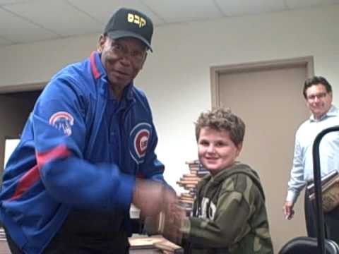 Batting lesson from Ernie Banks