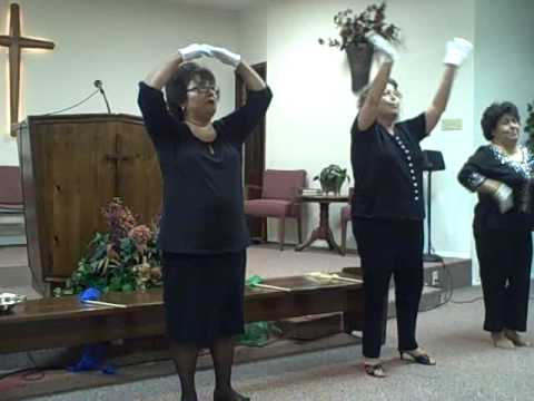 Four Little Fat Ladies Signing to "The Presence of the Lord Is Here"