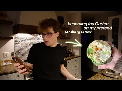making a banana pudding matcha latte from scratch