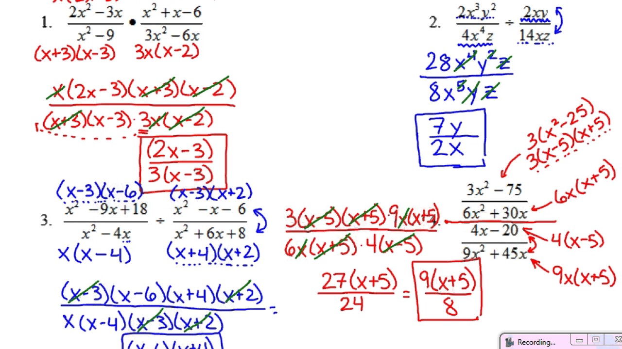 Algebra 2: Chapter 7 Review