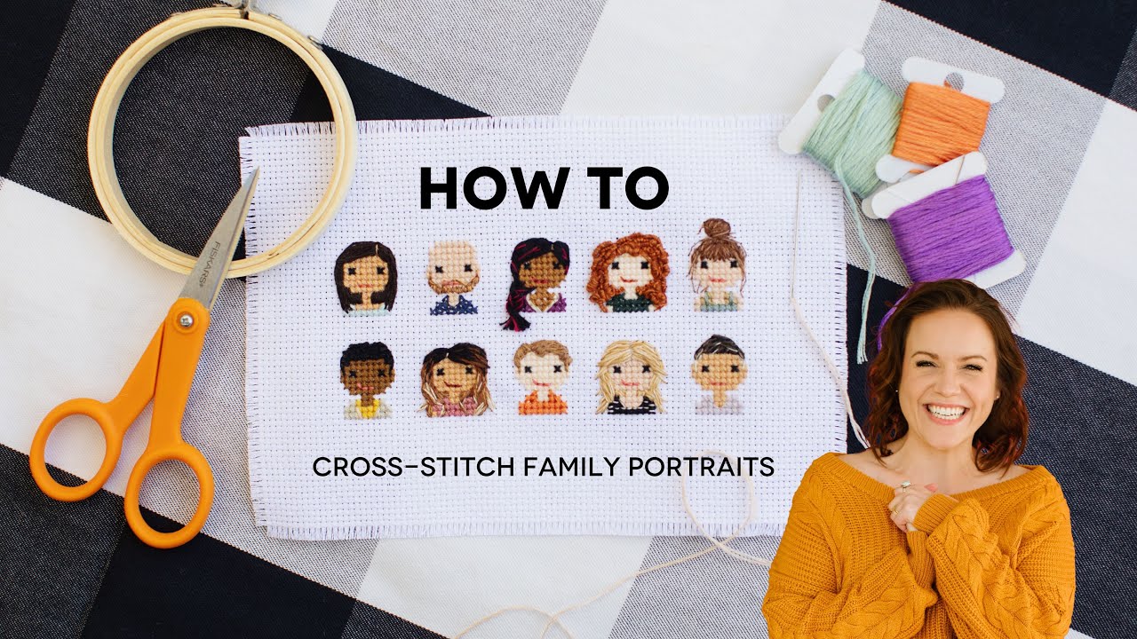 How To: Cross-Stitch Family Portraits