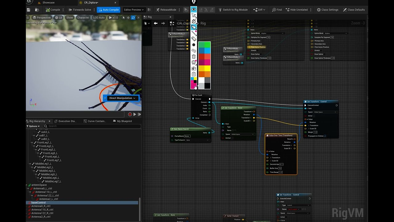 UE5 -Dynamic Chain using Control Rig- | ValueOverTime -(spring interpolate)-