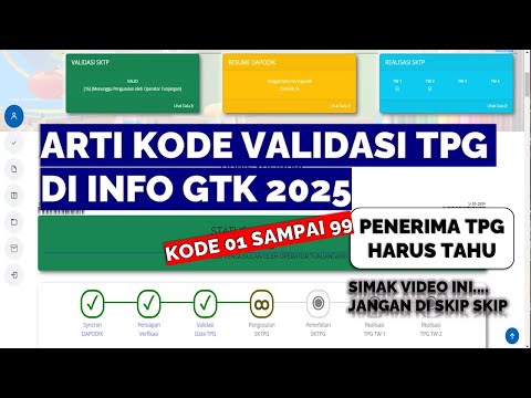 ARTI KODE VALIDASI TPG DI INFO GTK 2025