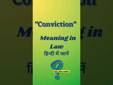 Conviction Meaning in Hindi #englishvocabulary #legalenglish #lawinhindi #legalterms #learnenglish