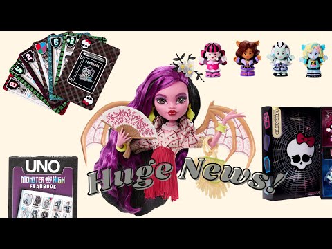 BIG MONSTER HIGH NEWS from Mattel Creations Revealed 💖🦇 New doll, Uno Deck, Little People, & more! 🫢
