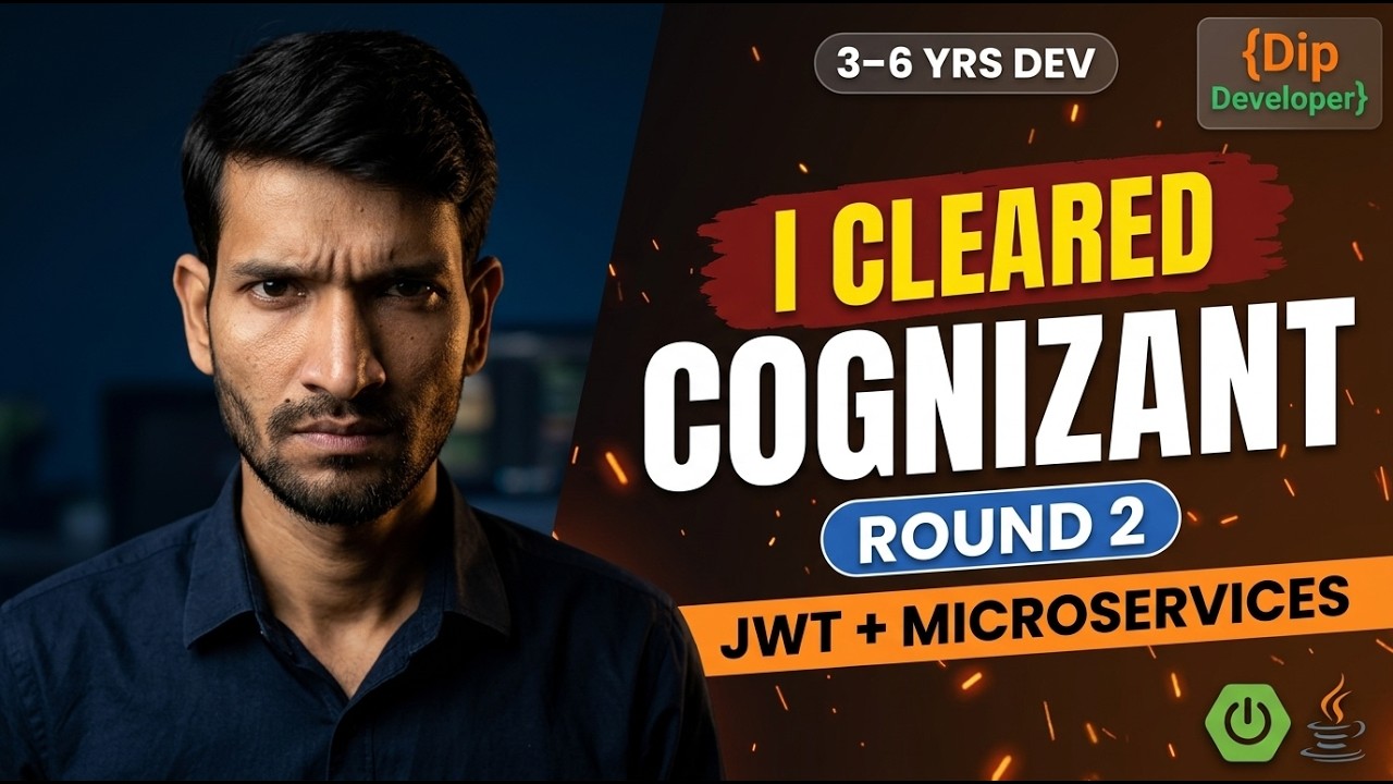 R2 Cognizant Java Interview Questions for 3 Years Experience 2026 | Microservices + JWT + Kubernetes