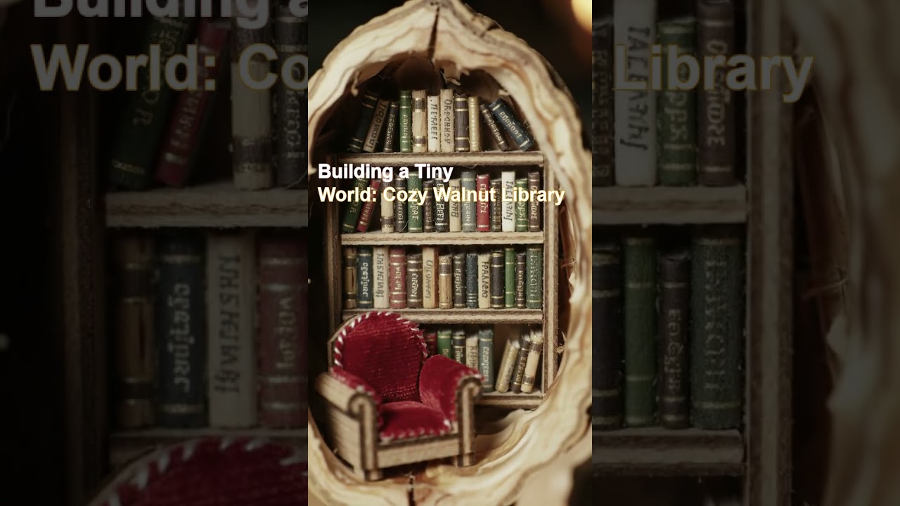 Building a Tiny World: Cozy Walnut Library
