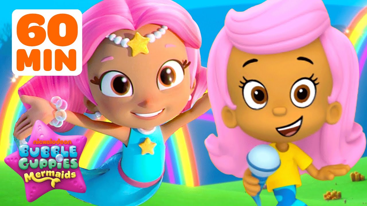 Molly's Colorful Rescues & Super Mermaid Powers! w/ Zooli & Deema | 1 Hour | Bubble Guppies
