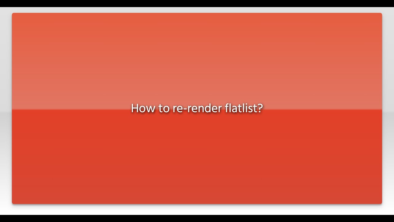 How to re-render flatlist?