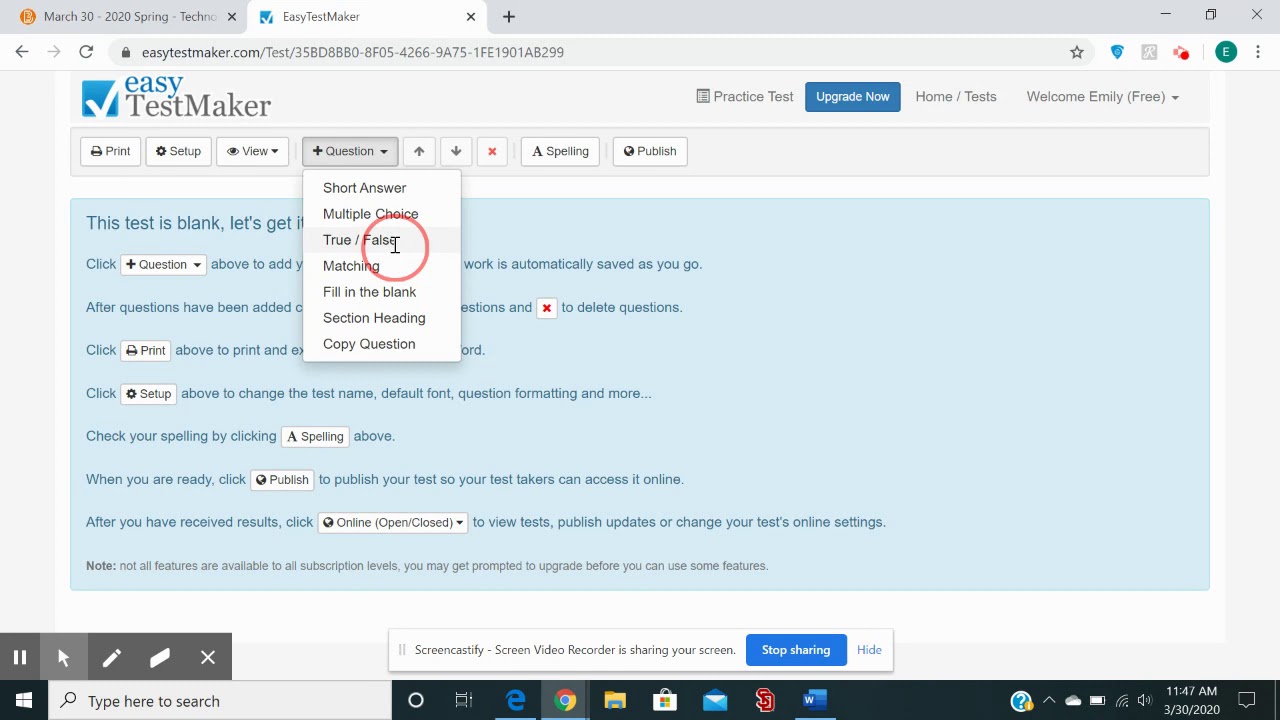 Easy Test Maker, ScreenCastify