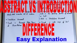 Abstract、conclusion、summaryの違いは何ですか？