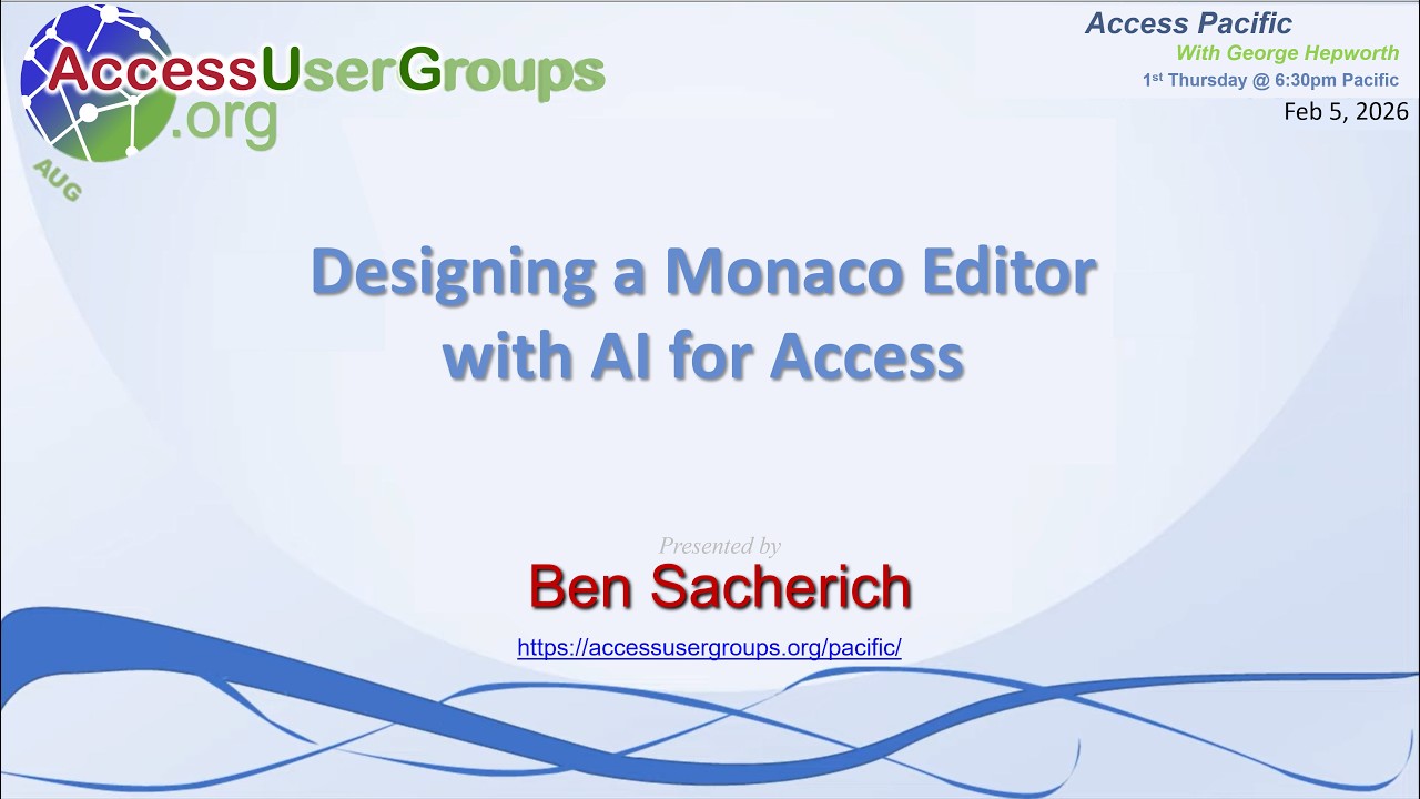Designing a Monaco Editor with AI for Access with Ben Sacherich