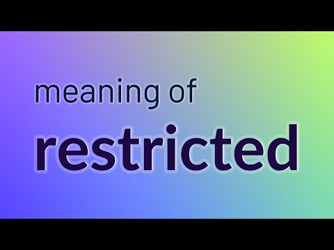 Restricted - 40 English Vocabulary Flashcards