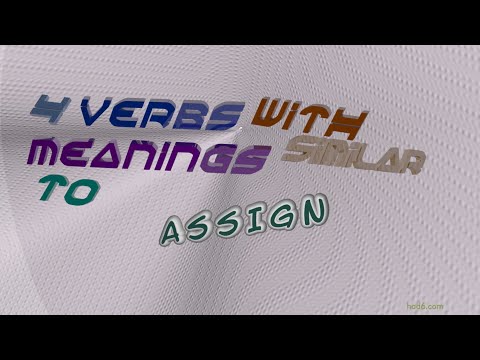 assign - 5 verbs which are synonym of assign (sentence examples)