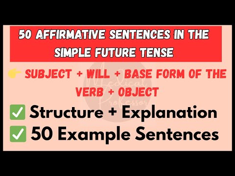 "50 Affirmative Sentences in Simple Future Tense | English Speaking Practice for Beginners"