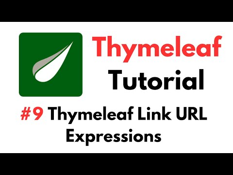 Thymeleaf Tutorial: #9 Thymeleaf Link URL Expressions
