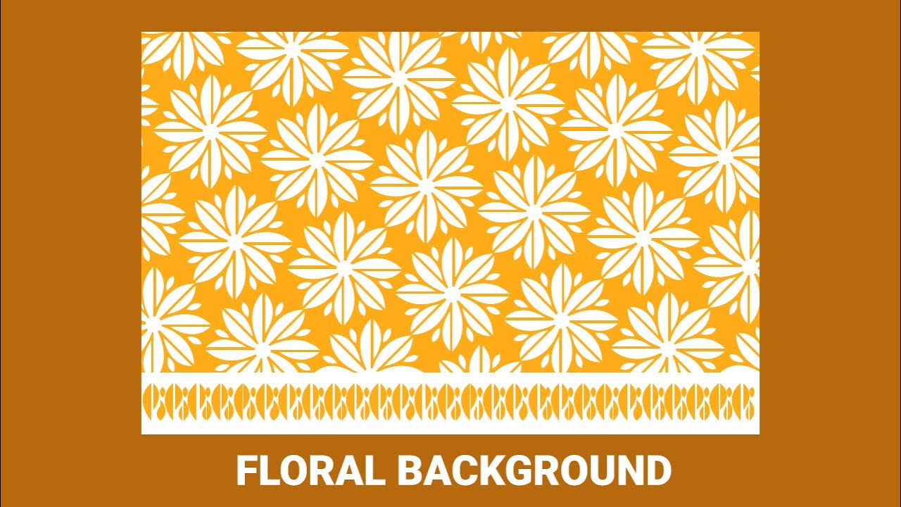 seamless floral background tutorial,  vector flower background tutorial in illustrator