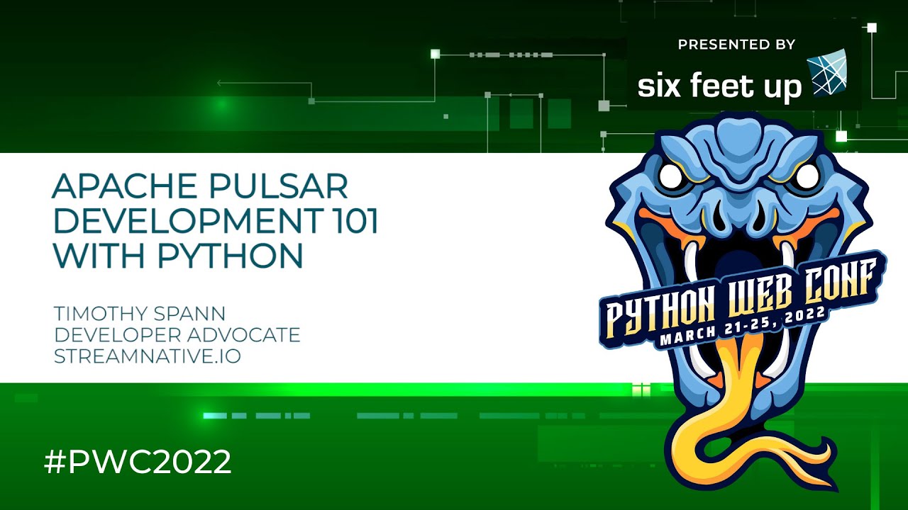 Apache Pulsar Development 101 with Python by Timothy Spann
