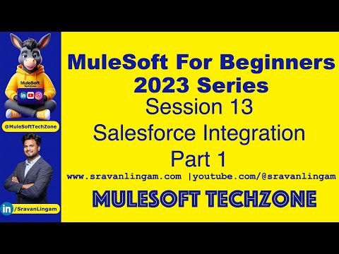 Session13 : Salesforce Integration using #Mulesoft Part 1| @sravanlingam #MuleSoft for #Salesforce