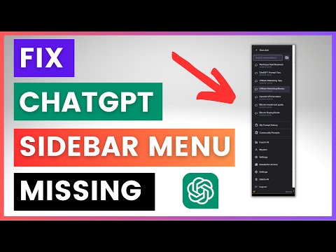 How To Fix If ChatGPT Sidebar Or Sidemenu Not Showing Up Or Missing?