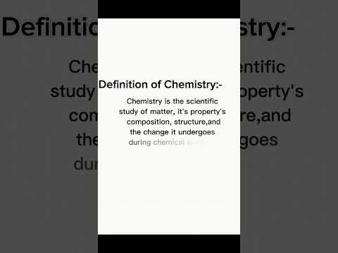 Definition of chemistry #education #science #shorts #definitions