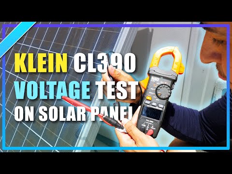 Klein CL390 How to Use - Tools Voltage Testing Solar Panel with Multimeter | Power Energy DC Meter