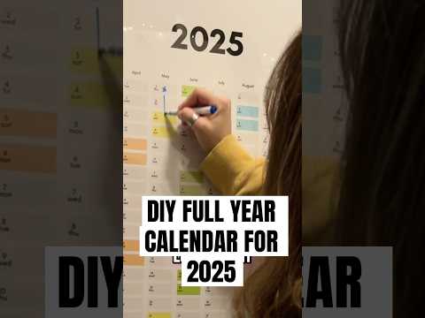 Full Year Calendar 2025 #calendar #organization #etsyfinds #etsy #digital #digitaldownload #diy #fyp