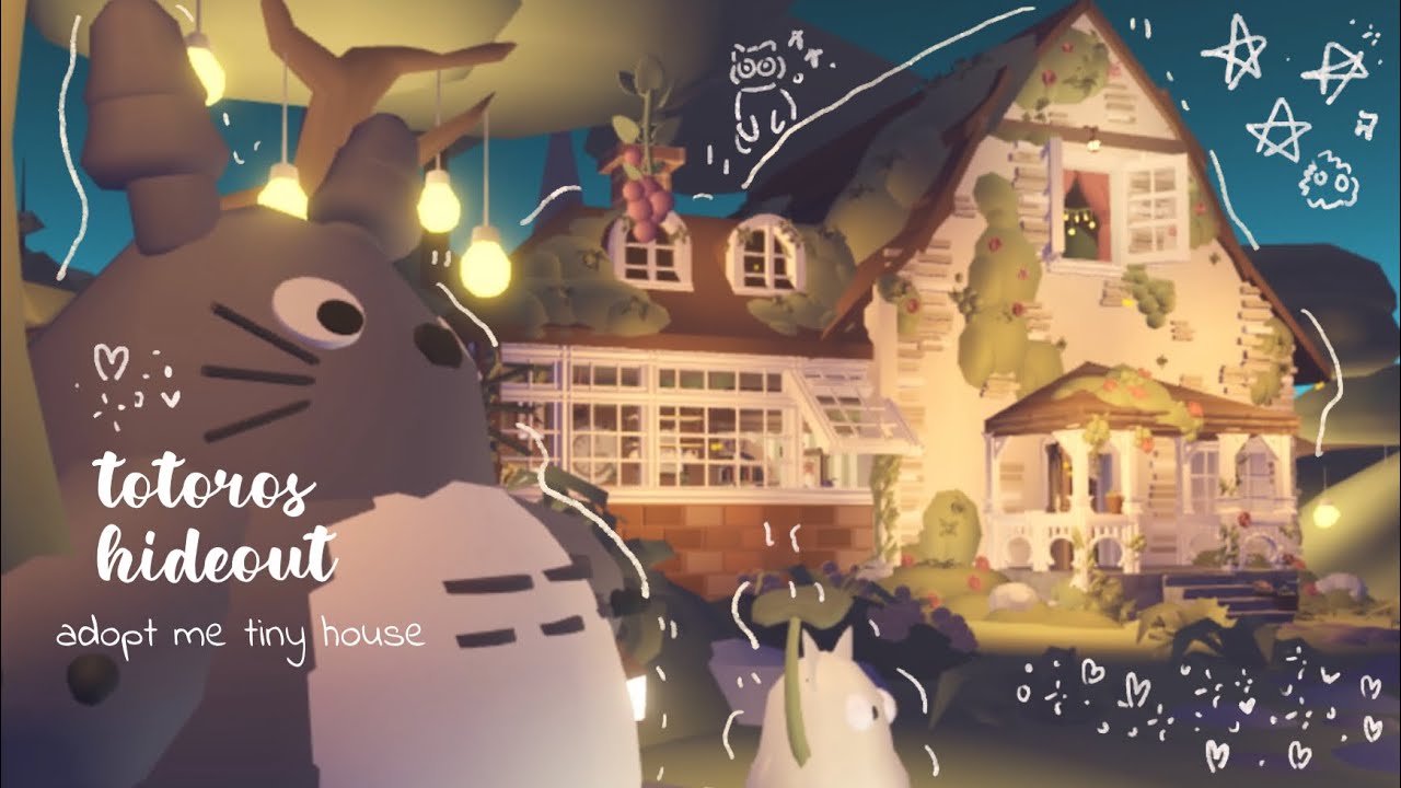 ⋆｡°₊ ⊹˚ ghibli themed cottage - ✨🌙 ꒰ა totoros hideout ♡ ໒꒱ 🧸🍵 in adopt me!⋆˙⟡₊ ⊹˚