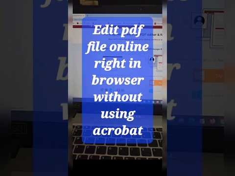Edit pdf file online right in browser without using acrobat #shorts #youtubeshorts