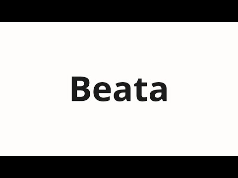 How to pronounce Beata