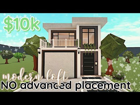 *NO ADVANCED PLACEMENT* 10k Bloxburg Modern Loft Exterior! House Build: 2 Story