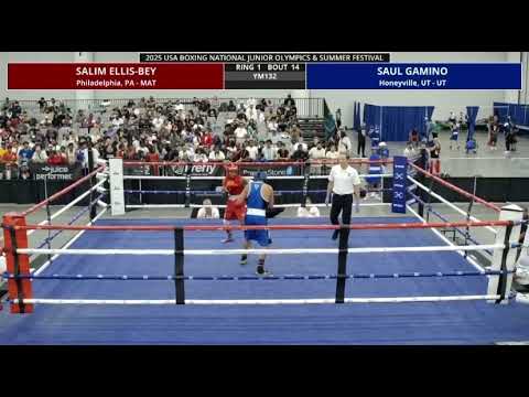 Salim Ellis Bey vs Saul Gamino 2025 USA BOXING JUNIOR OLYMPICS 132