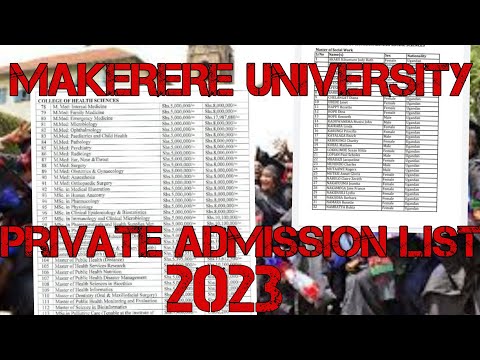 Makerere University Private Admission list 2023 out now. inbox +256784026332 for it