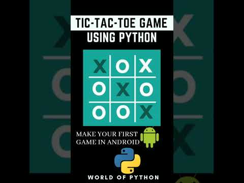 🤩Build a game using python | How to code Tic-Tac-Toe in python with Android | World of Python#shorts