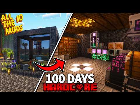 I Survived 100 Days IN ALL THE MODS 10 in HARDCORE MINECRAFT